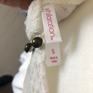Xhilaration | Dresses | Creamwhite Waffle Pattern Dress With Lace ...